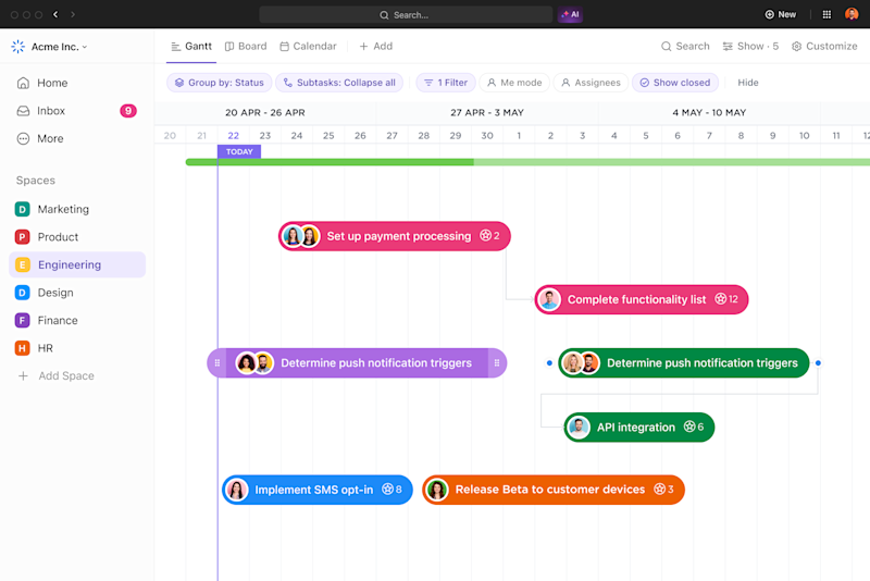 Make Drag & Drop Gantt Charts