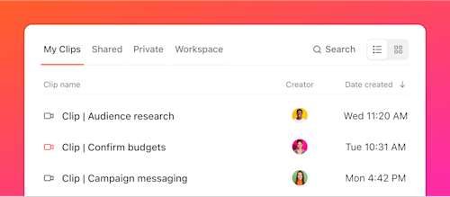 Clips: Screen Recording for Teams | ClickUp