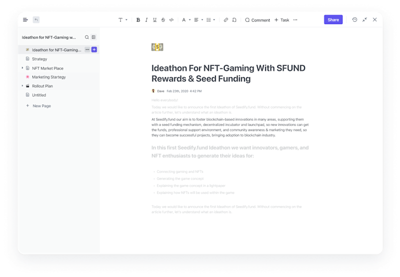 Project Management Software with Document Sharing | ClickUp™