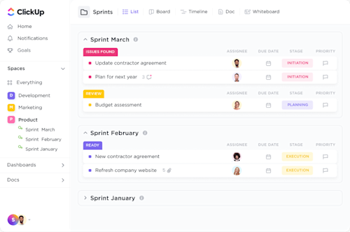 Agile Project Management Software by ClickUp™