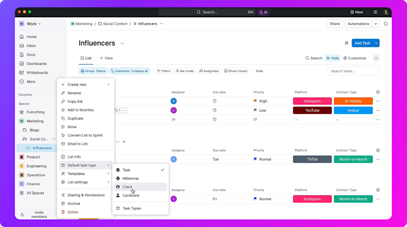 Custom Task Types - Optimize Your Workflow | ClickUp