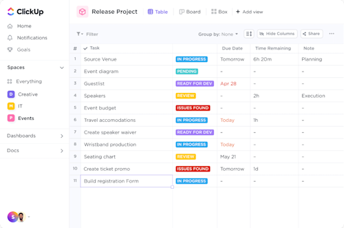 Event Management Software by ClickUp™