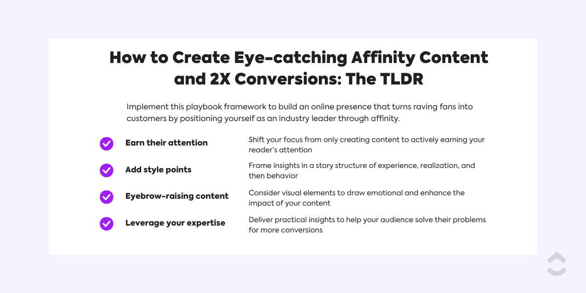 How to Create Eye-catching Affinity Content and 2X Conversions