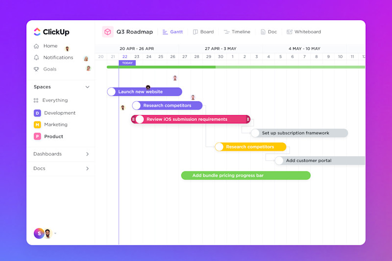 Gantt Chart View in ClickUp™