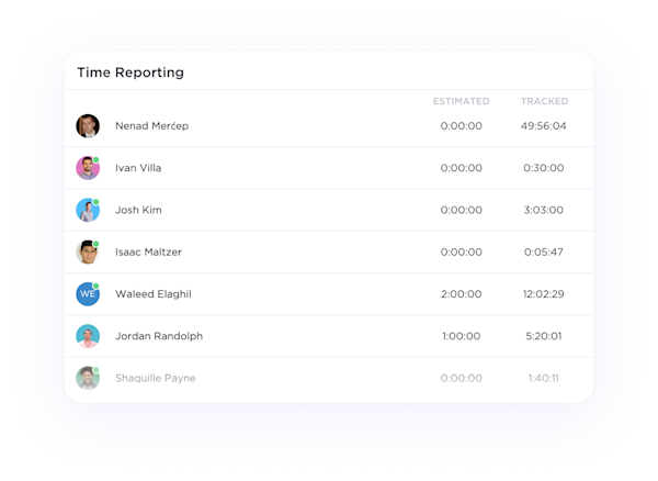 Project Time tracking in ClickUp™