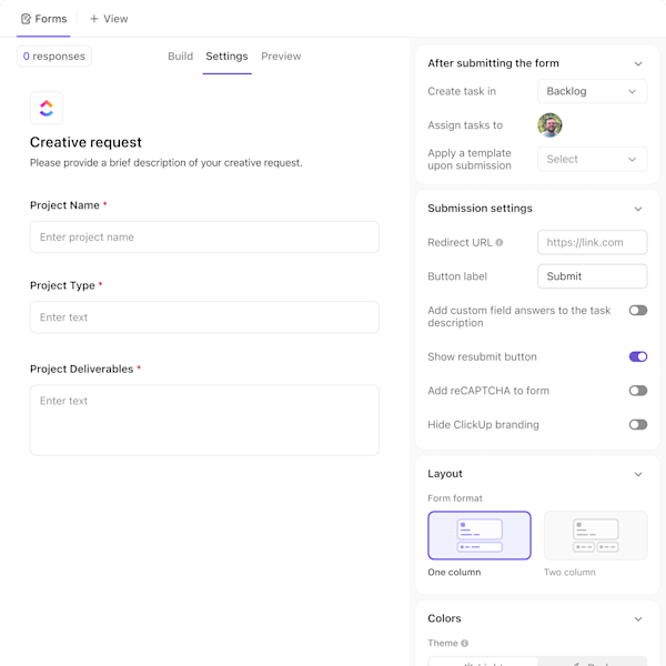 Project Management Software with Form Builder | ClickUp™