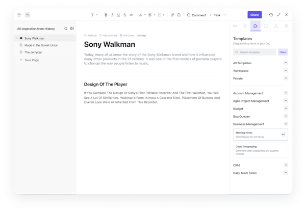 Project Management Software with Document Sharing | ClickUp™