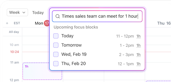 ClickUp™ Calendar: Schedule your meetings and your work—automatically