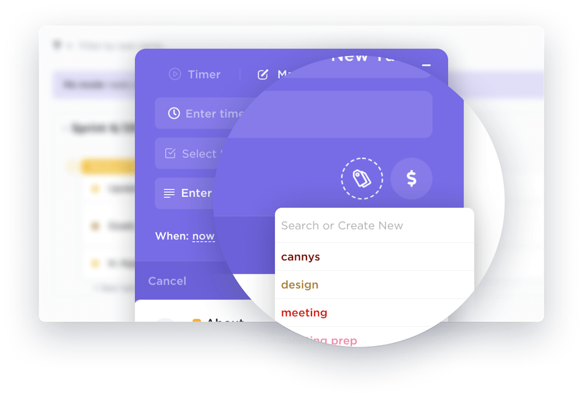 Project Time tracking in ClickUp™