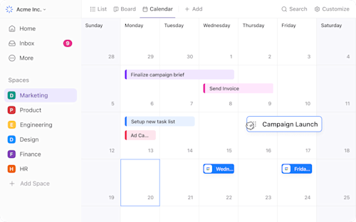 Project Management Software with Calendars | ClickUp™