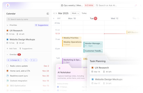 Project Management Software with Calendars | ClickUp™