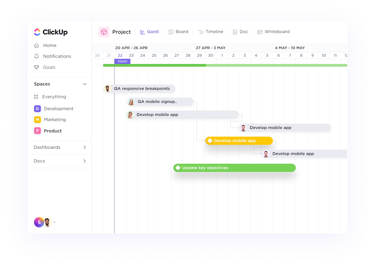 Gantt Chart View in ClickUp™