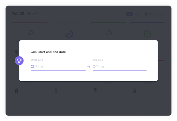 Share your Goals with anyone.