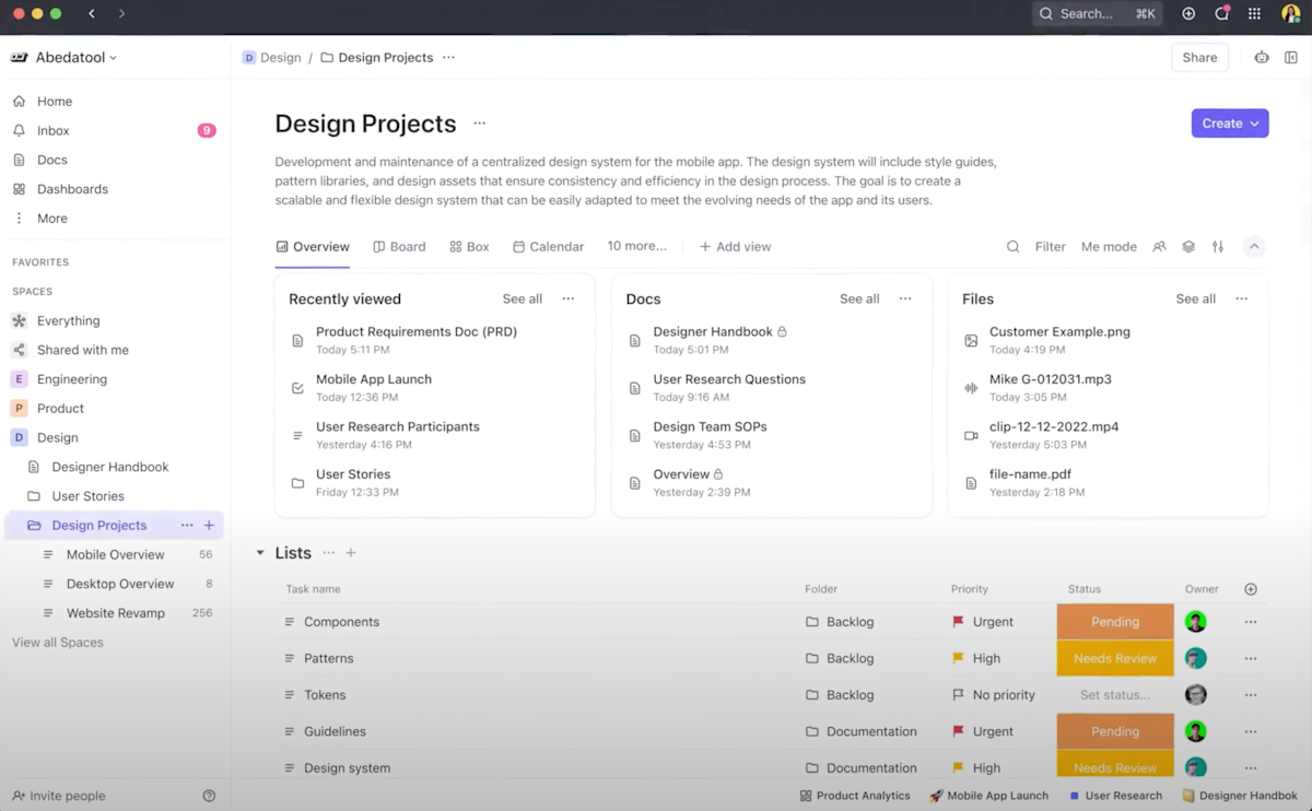 Canvas and Cards in ClickUp™