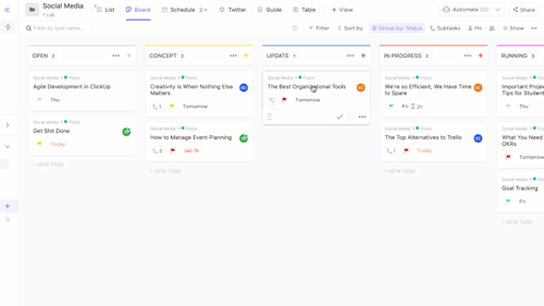 Board View in ClickUp™