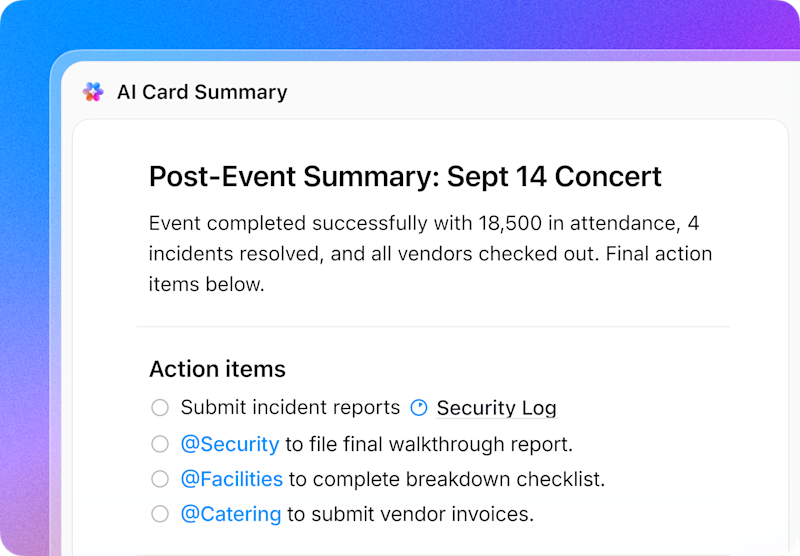 AI for Venue Operations | Stadium Operations Software | ClickUp