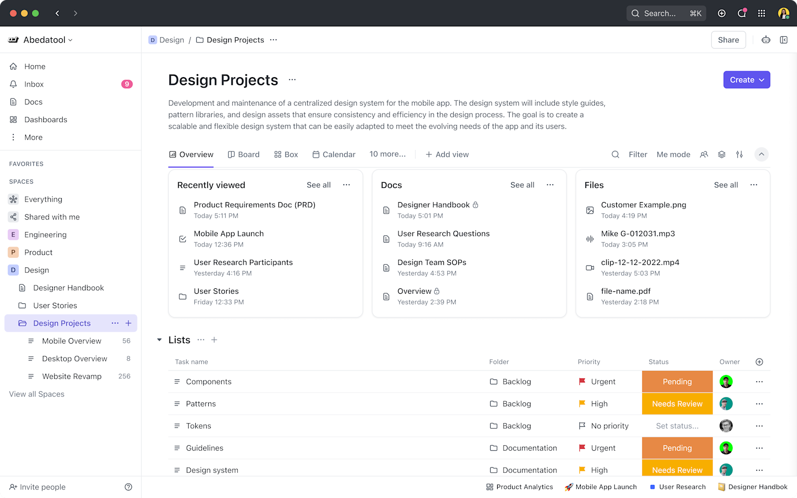 Canvas and Cards in ClickUp™