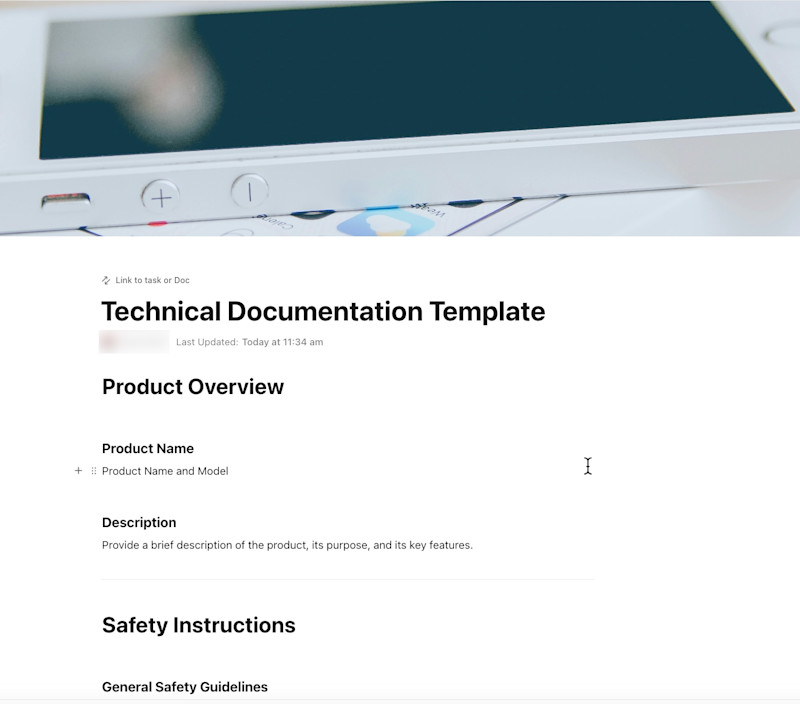 Free Technical Documentation Templates | Built with ClickUp