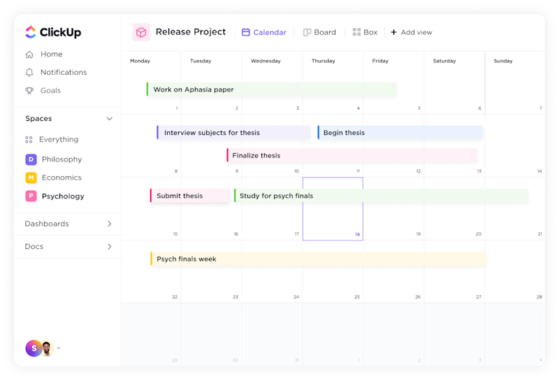 Project Management Software for Students by ClickUp™