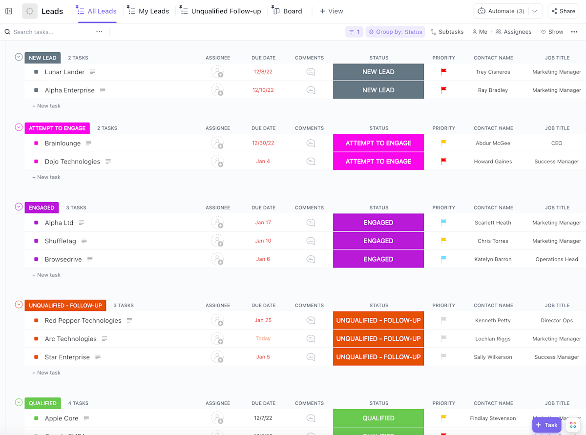 LevelUp Quick Start Templates | ClickUp™