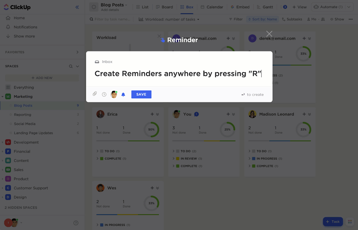 Project Management Software with Reminders | ClickUp™