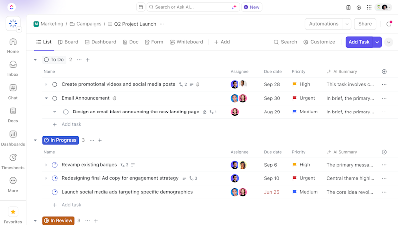 ClickUp™ for Project Management Solutions