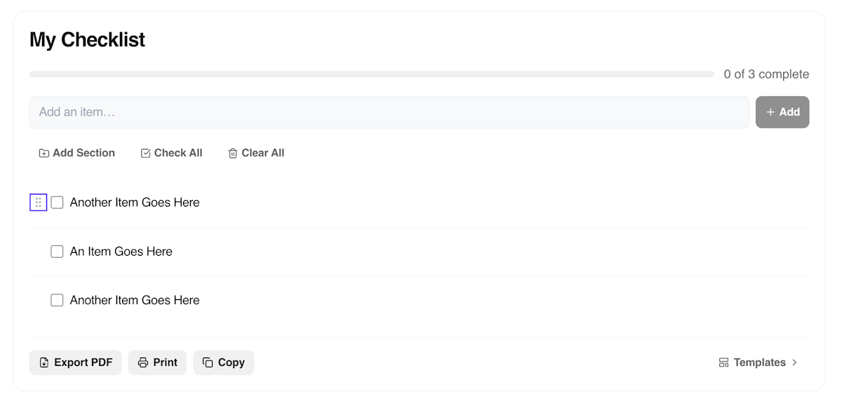 Free Checklist Maker: Create & Export Checklists Online
