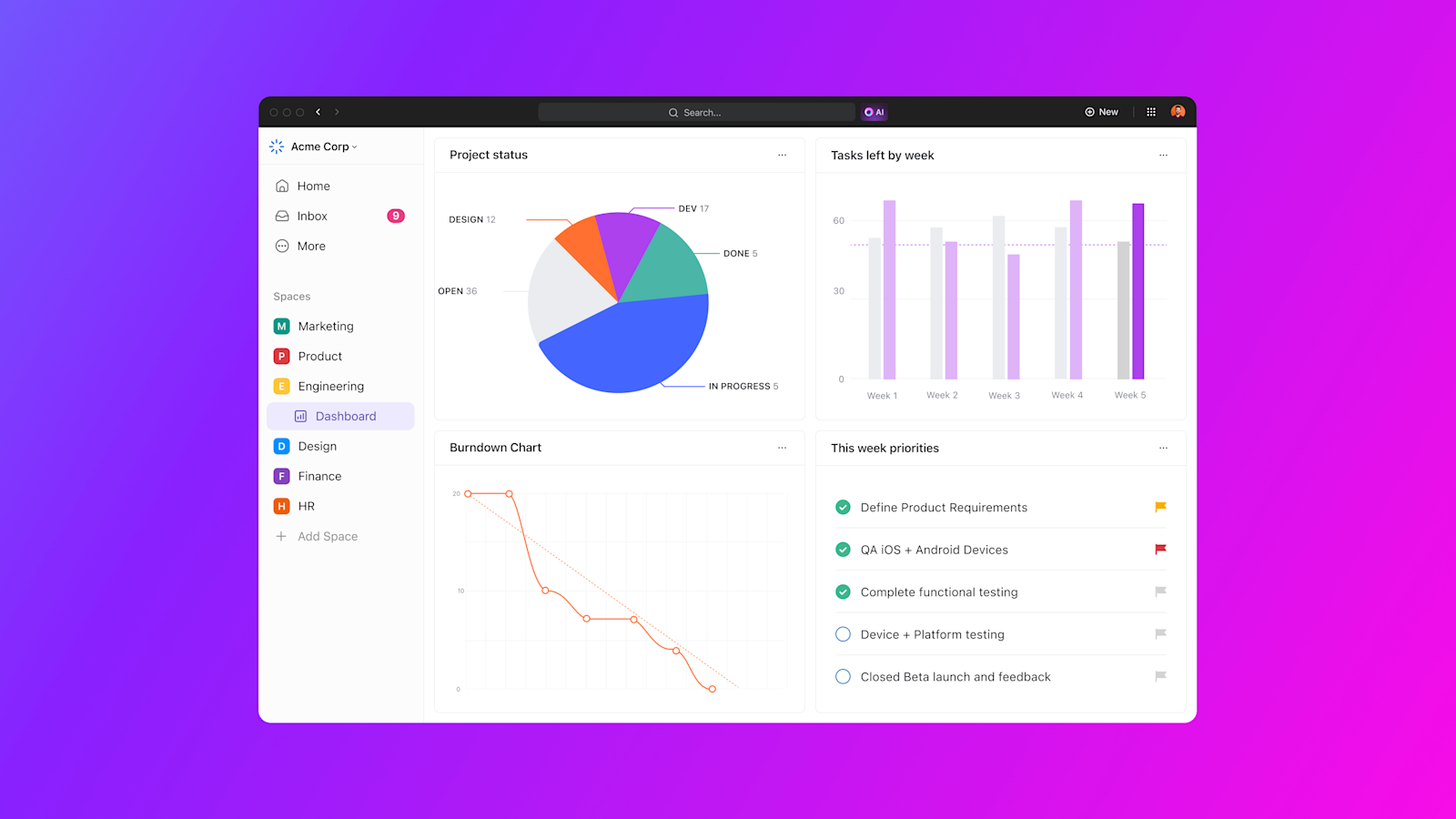 ClickUp Dashboards: Visualize Your Productivity