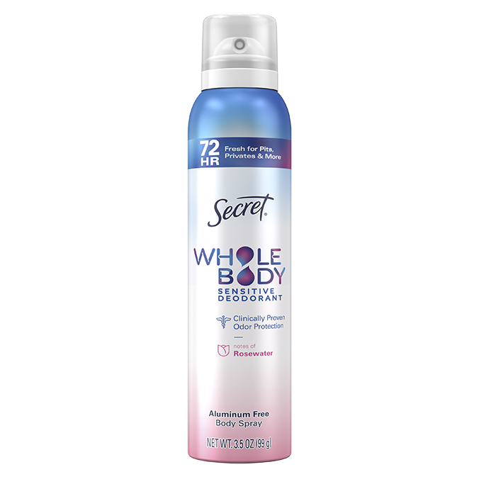 Whole Body Deodorant Spray Rosewater | Secret