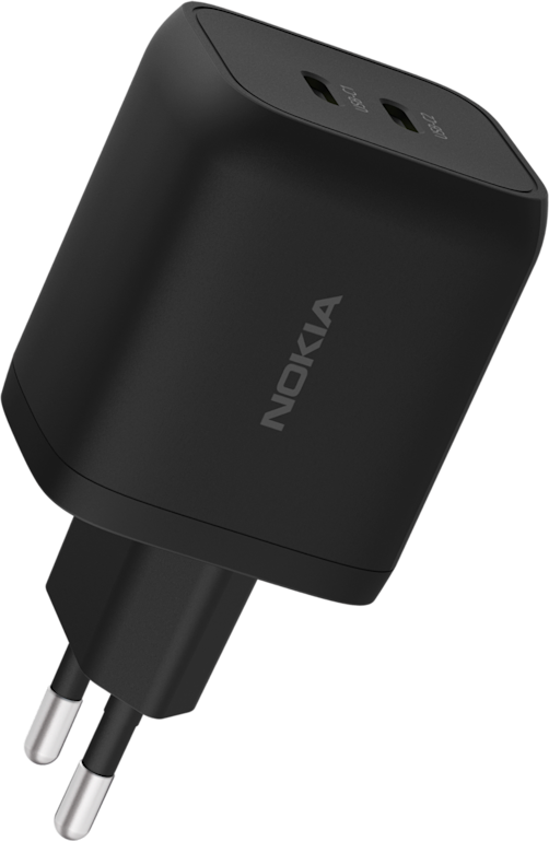 Nokia Dual Port Wall Charger 65W - Fast charging