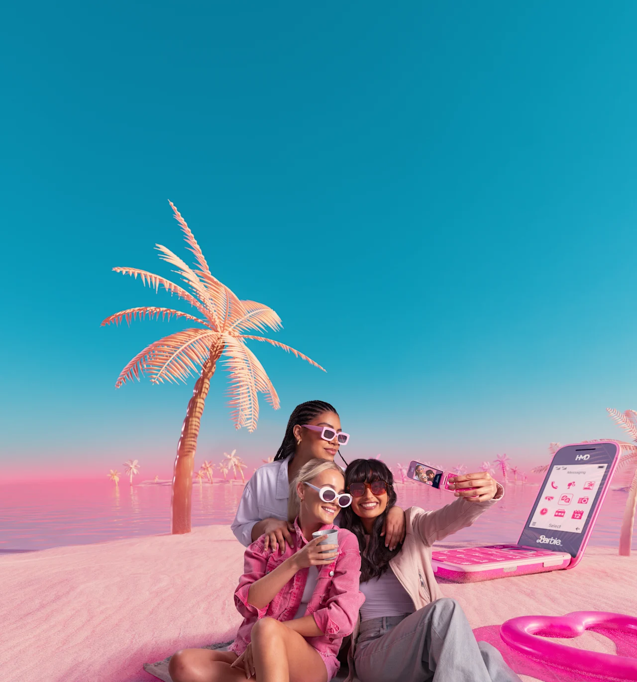 HMD Barbie Phone Stylish Pink Retro Feature Phone