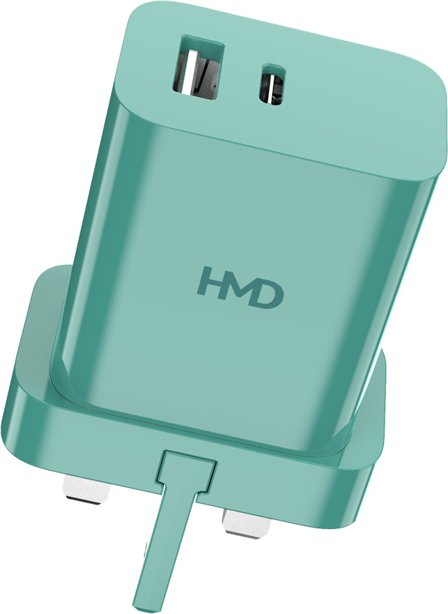 HMD Dual Port Wall Charger 30W | Charge 2 devices at once