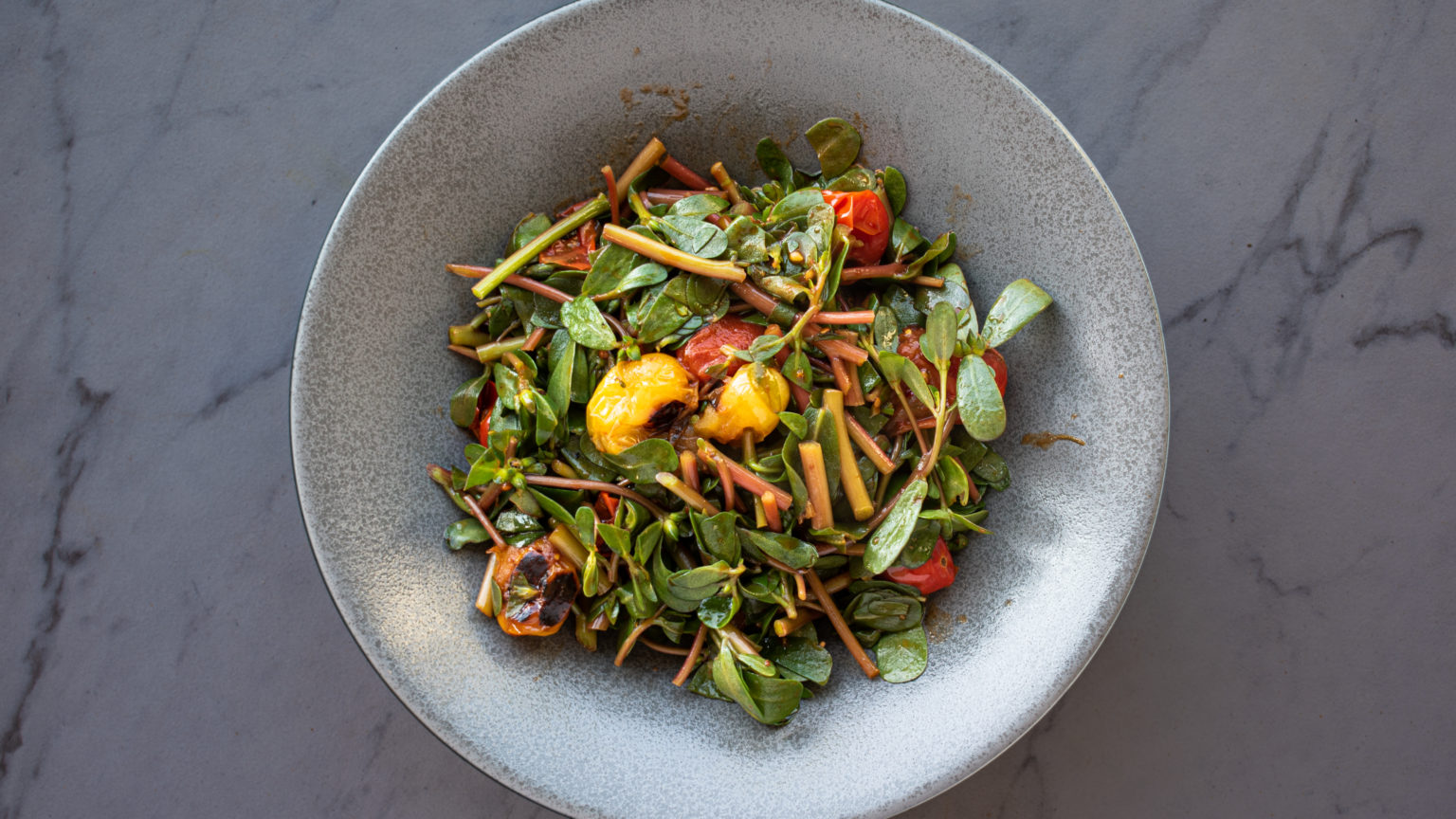 Purslane Salad - Foraged