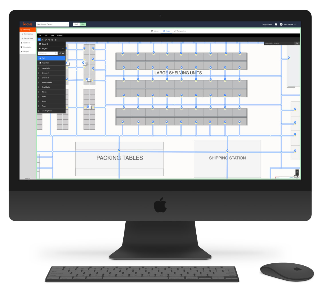 Warehouse Indoor Mapping and Tracking | Mappedin