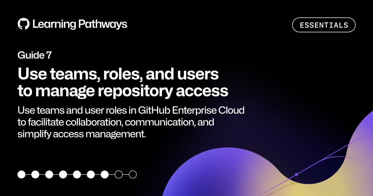 Use Teams Roles And Users To Manage Repository Access Github Resources