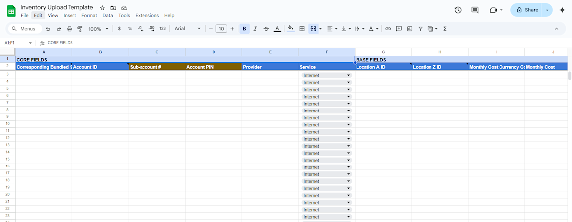 2025 Network Inventory Spreadsheet for ISP Circuits [Free Template]