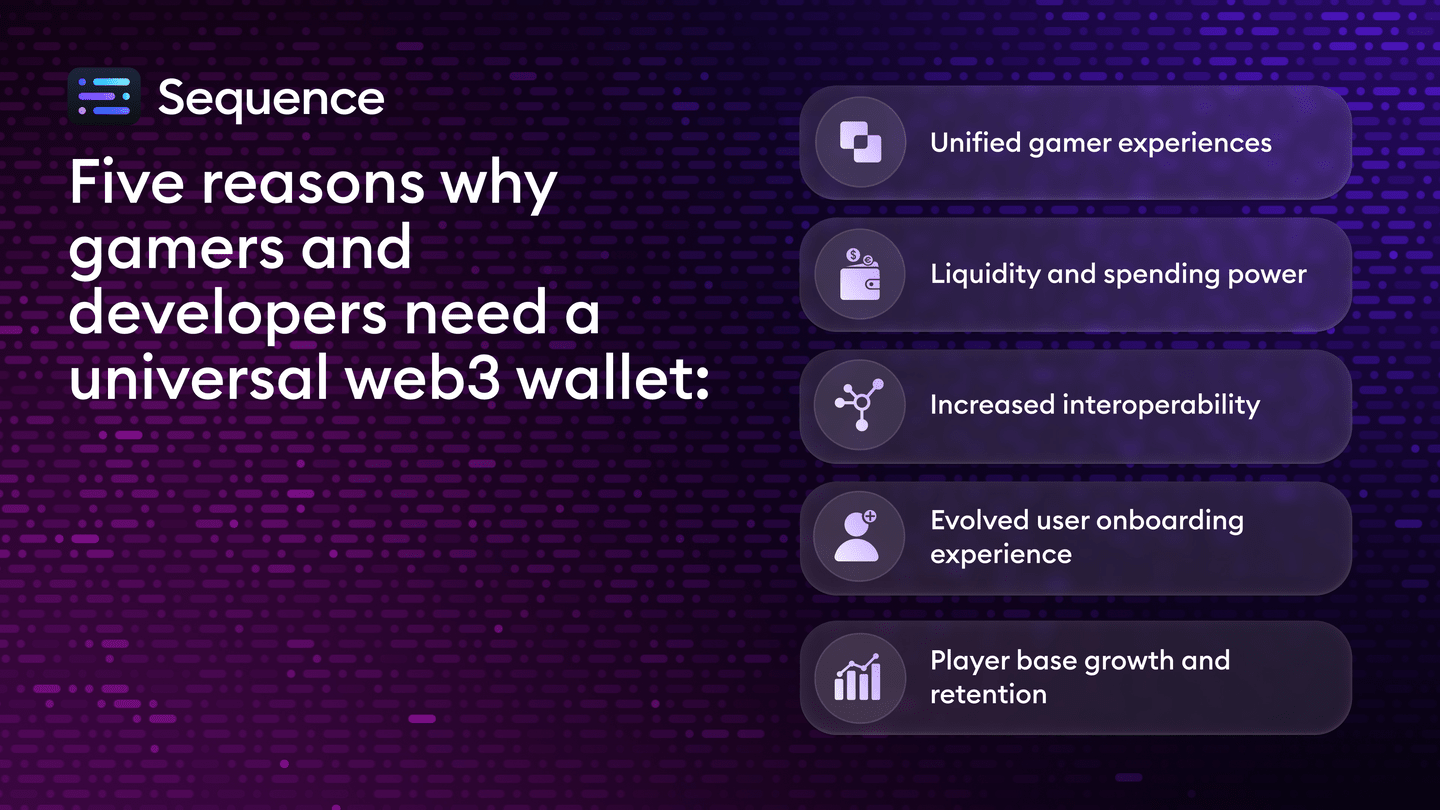 Why do gamers and developers need a universal web3 wallet?