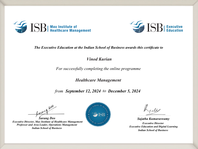 ISB Healthcare Management Course | Certificate Program in Healthcare ...