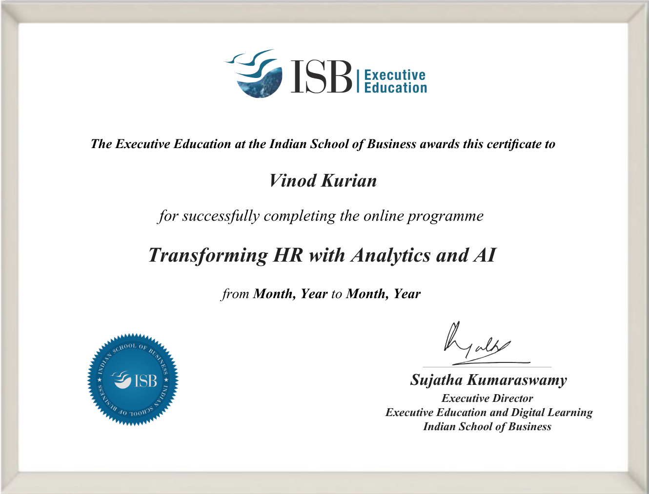 ISB HR Analytics and AI Course | HR Programme by ISB ISB HR Analytics and AI Course | HR Programme by ISB