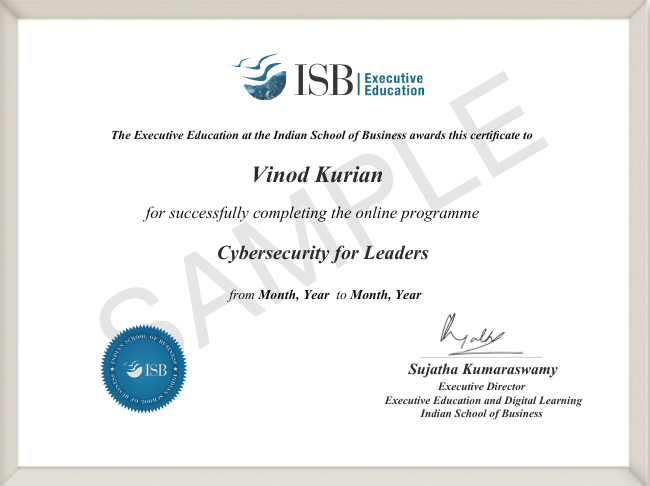 ISB Cybersecurity Course for Leaders | Certificate Course in ... ISB Cybersecurity Course for Leaders | Certificate Course in ...