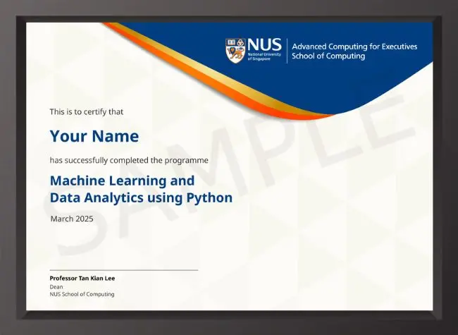 Machine Learning With Python Course By Nus Data Analytics Course By Nus
