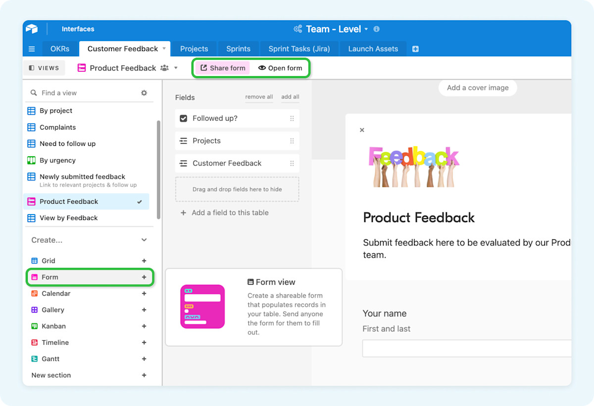 Getting Started with Collecting Product Feedback in Airtable | Airtable Guides