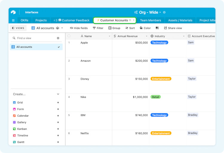 Build an Organization-wide Roadmap in Airtable | Airtable Guides