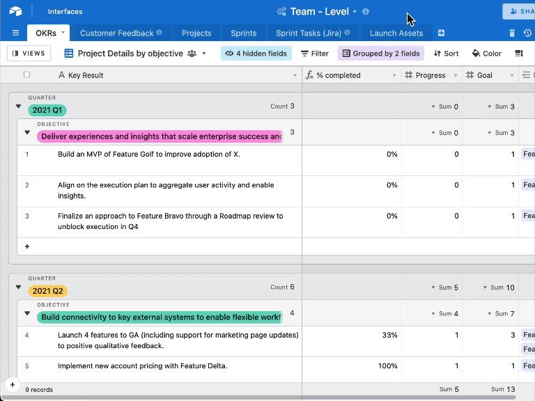 Getting Started With Product Objective Planning in Airtable | Airtable Guides