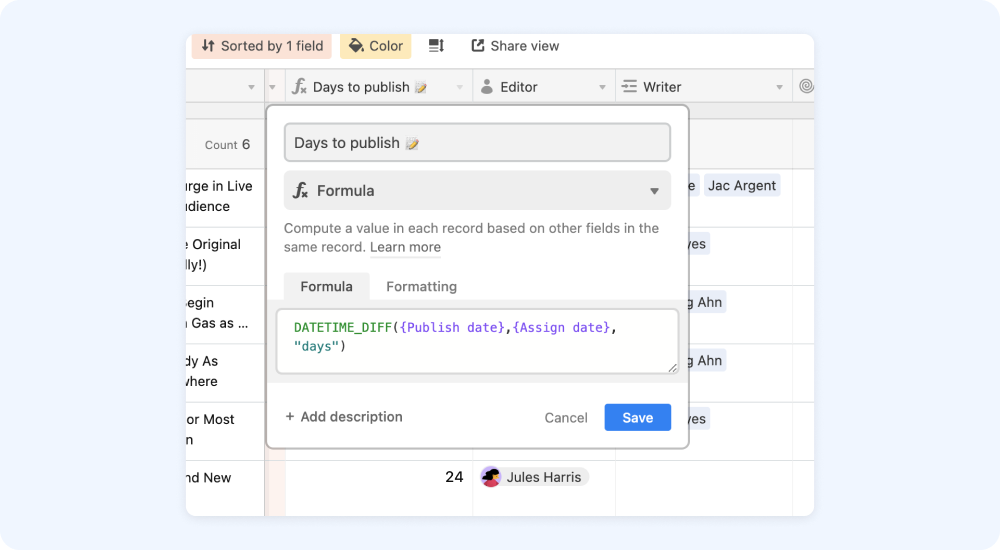 Level Up your Workflow with Advanced Airtable Formulas | Airtable Guides