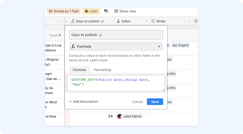 Level Up your Workflow with Advanced Airtable Formulas | Airtable Guides