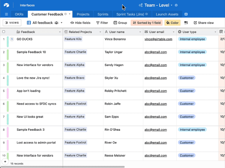 Getting Started with Collecting Product Feedback in Airtable | Airtable Guides