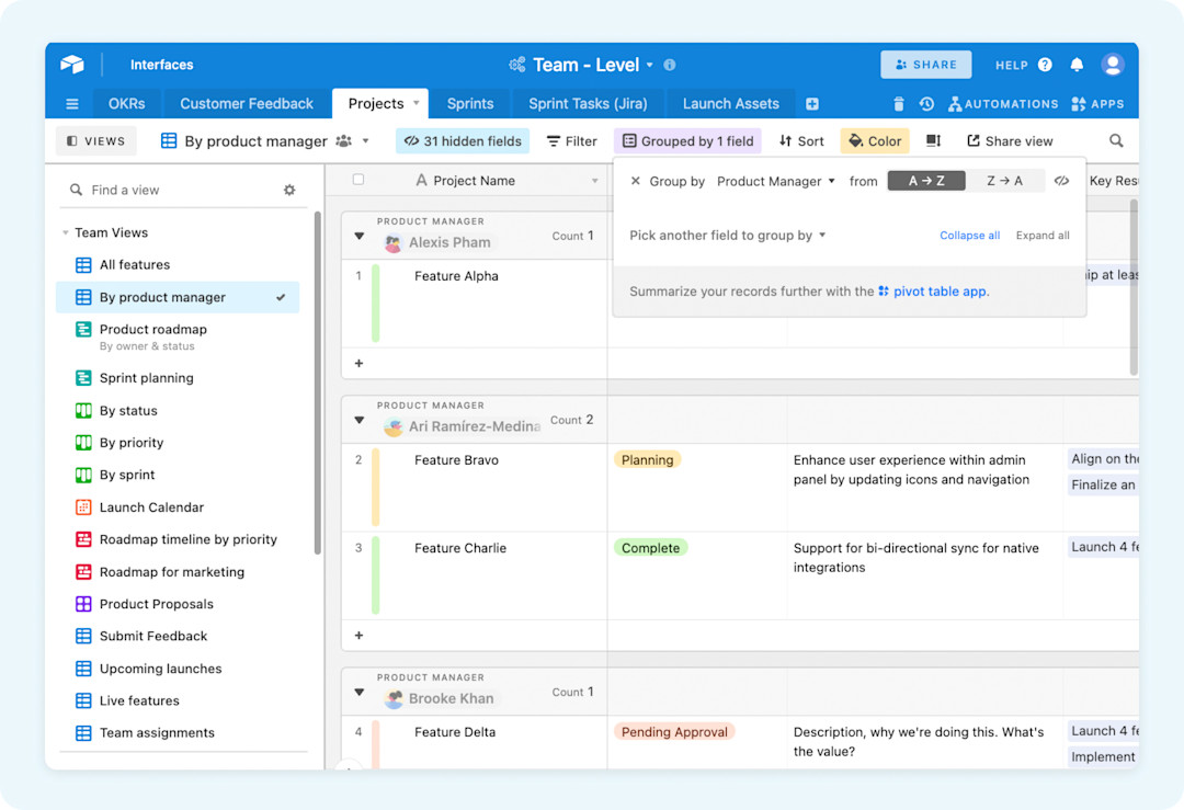 Get a New View on Your Roadmap in Airtable | Airtable Guides