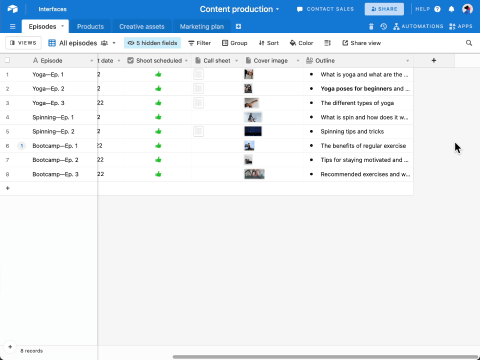 Organize Data in Fields in Airtable | Airtable Guides
