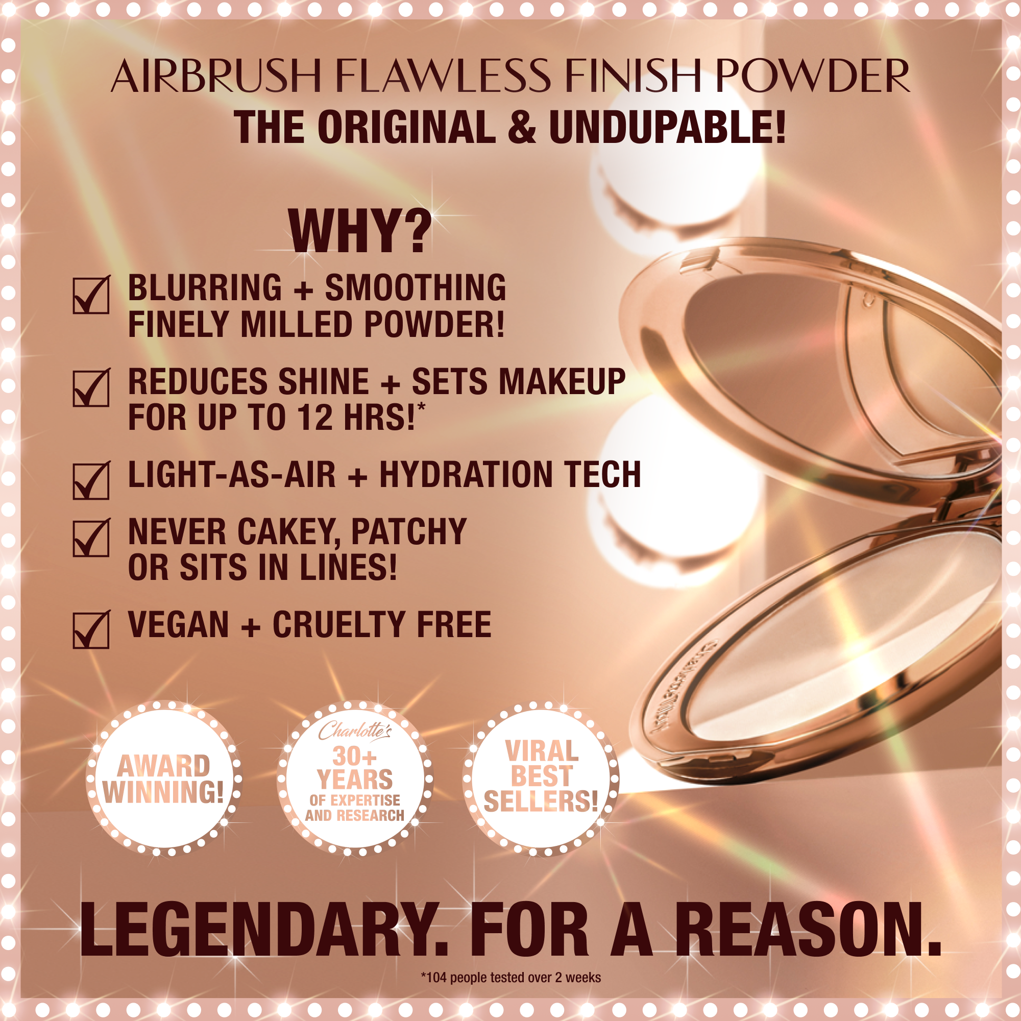 Airbrush Flawless Finish Setting Powder: 2 Medium | Charlotte Tilbury